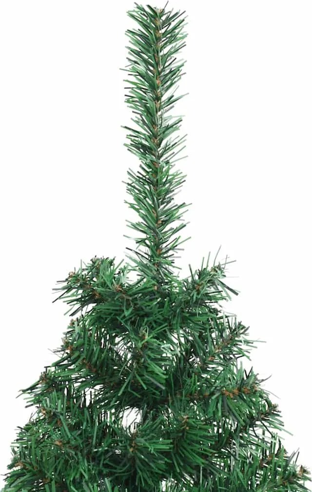 Umělý poloviční vánoční stromek se stojanem zelený 120 cm PVC 328415