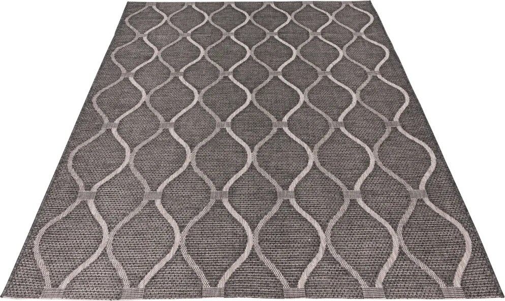 Kusový koberec Nordic 871 grey – na von aj na doma, 200x290, šedá, chodba / predsieň, Obsession