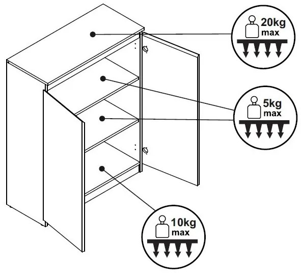 Skříňka Carlos 802D, dub artisan