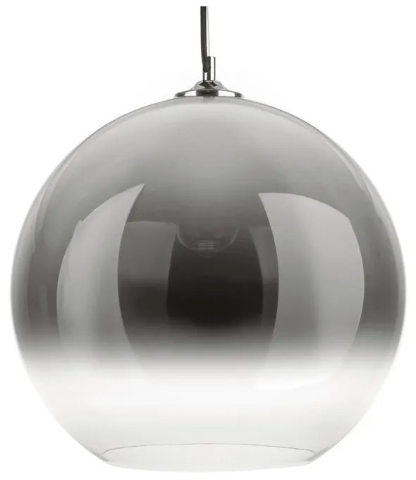 Šedé skleněné závěsné svítidlo Leitmotiv Bubble, ø 40 cm