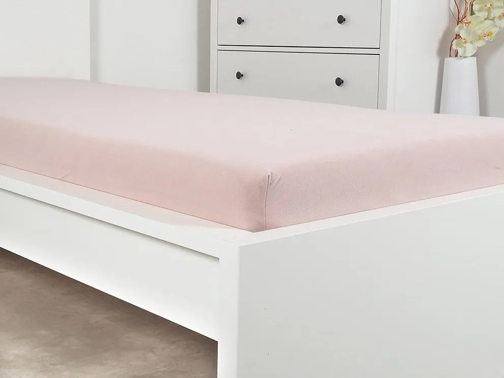 Jersey prostěradlo do dětské postýlky EXCLUSIVE starorůžové 70 x 140 cm