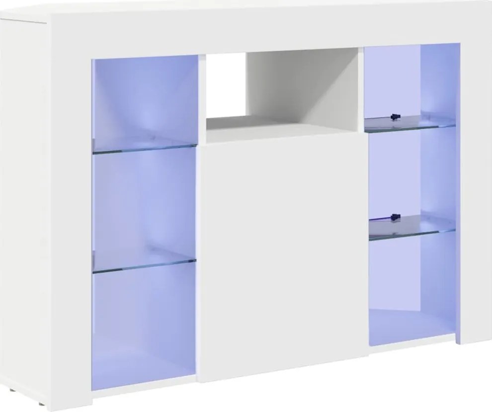 vidaXL Rohový LED TV stojan 100x40x68cm Bílá Kompozitní dřevo [889785]
