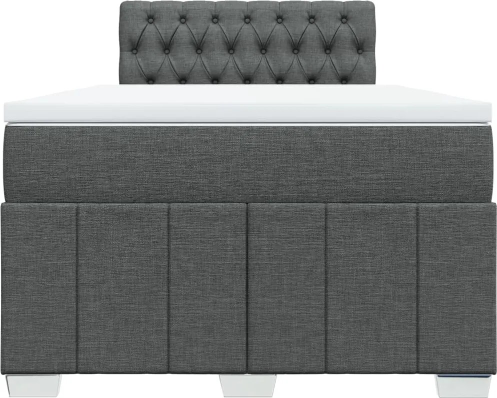 Box spring postel s matrací tmavě šedá 120x200 cm textil 3287043