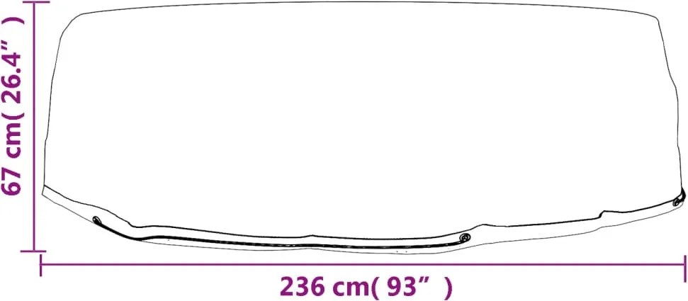Plachty na zahradní nábytek 2 ks 10 oček Ø 236 x 67 cm kulaté 3155385