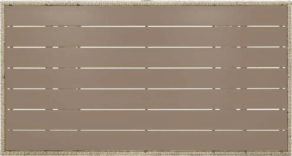 Zahradní stůl šedý 120 x 70 x 66 cm polyratan 316583
