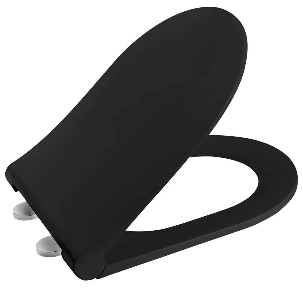 Sapho - WC sedátko Avva Slim, Soft Close, matná černá 100787-110