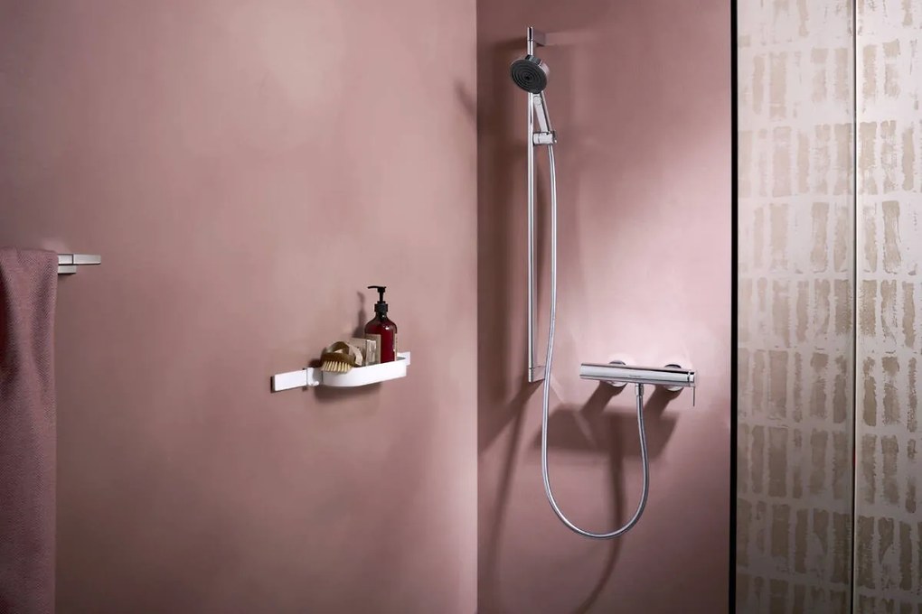 Hansgrohe WallStoris, sada do sprchy, bílá matná, HAN-27967700