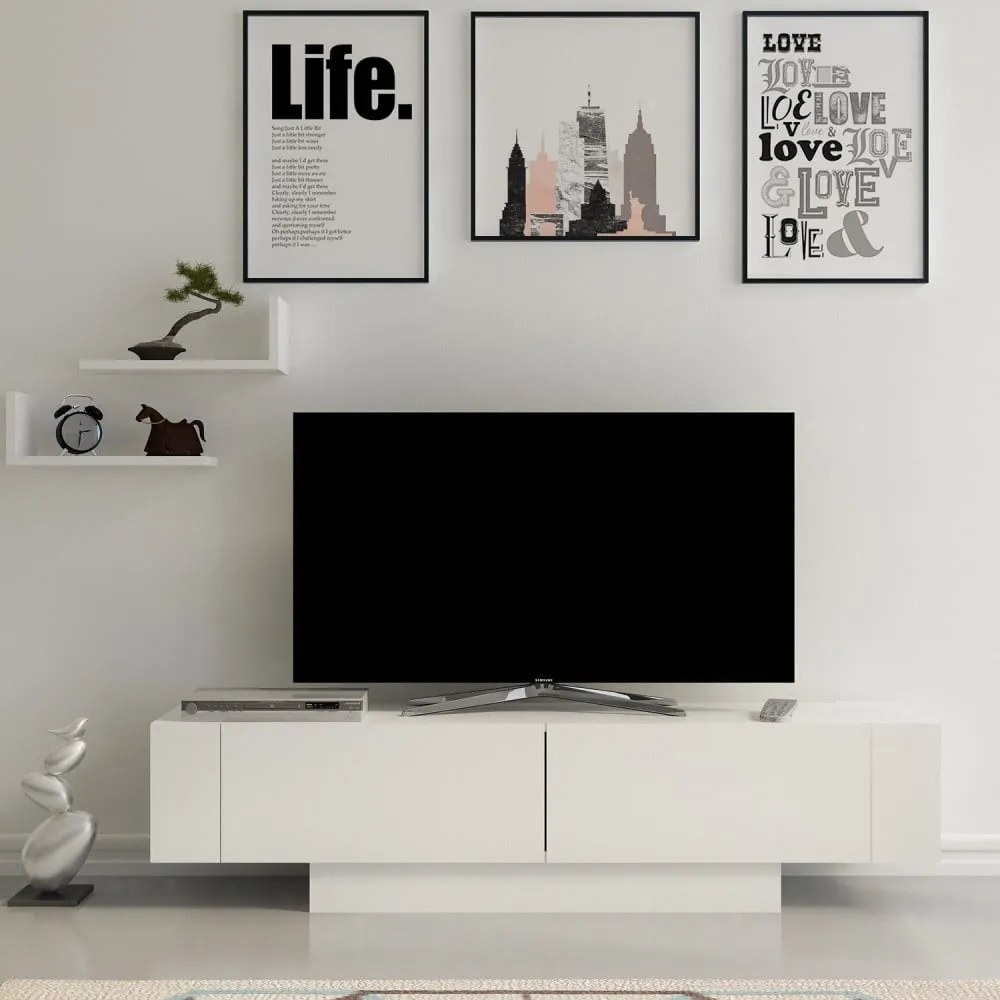 Bílá TV sestava 150x42 cm Matera – Zena Home