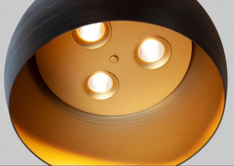 Doxis Globe 800 Textured, závěsné designové led svítidlo Barva: Bílá/zlatá matná, Chromatičnost: 4000K Push dim