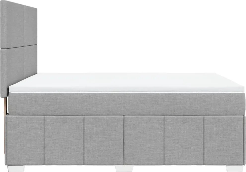 Box spring postel s matrací světle šedá 140 x 200 cm textil 3293984