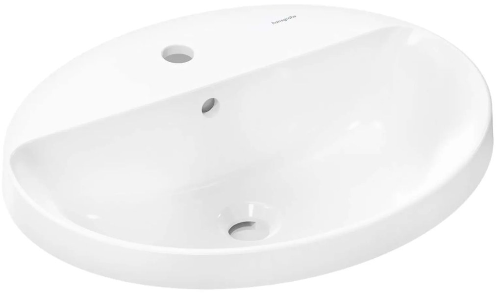Hansgrohe Xuniva D - Umyvadlo, 55x45 cm, s přepadem, otvor pro baterii, SmartClean, bílá 61060450