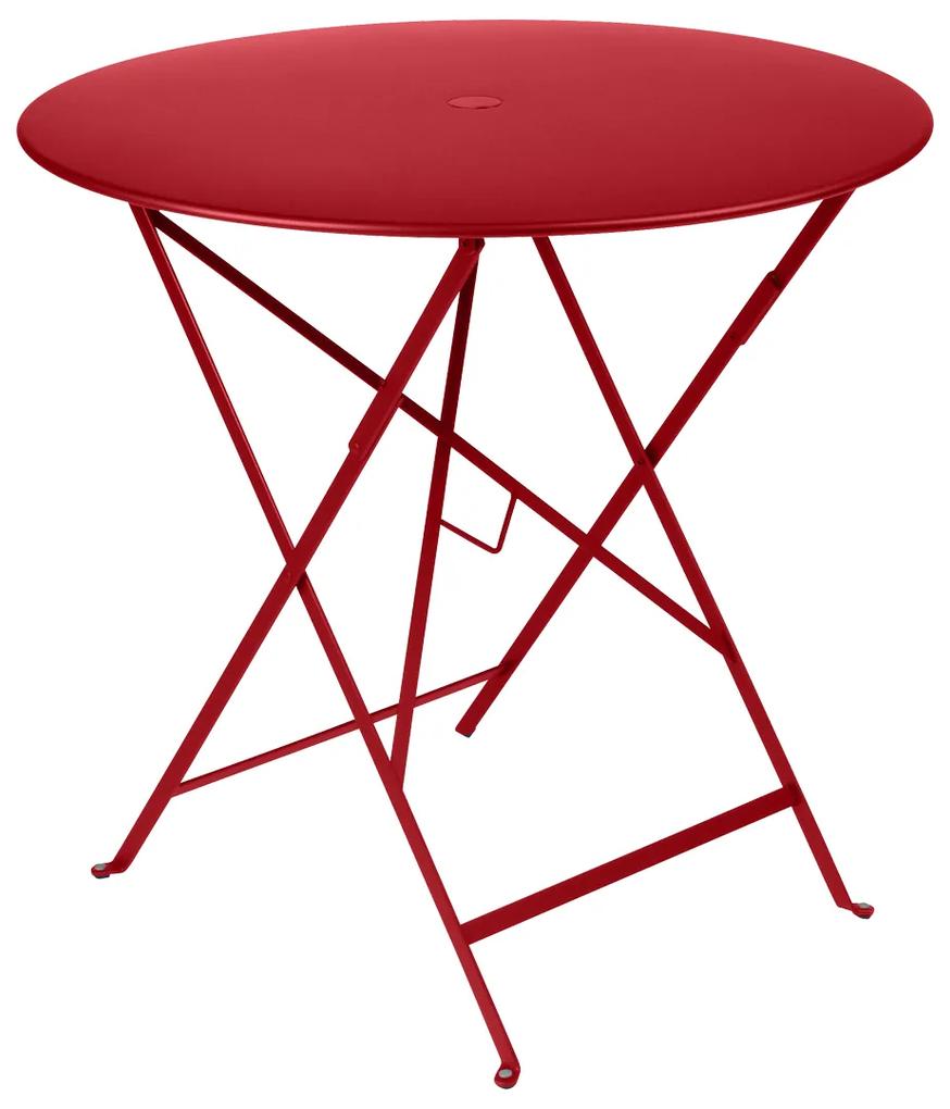 OnaDnes -20% Makově červený kovový skládací stůl Fermob Bistro Ø 77 cm