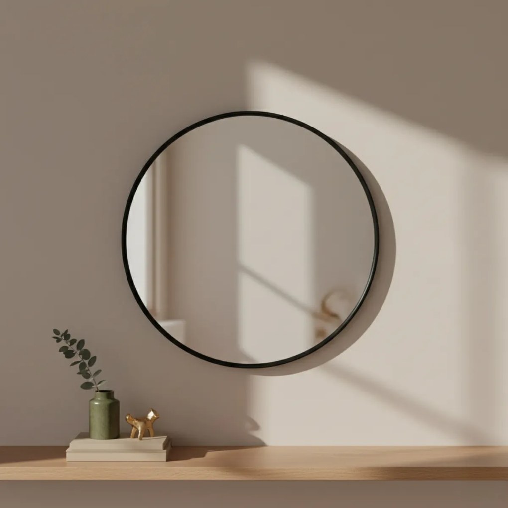 Kulaté nástěnné zrcadlo LØOP, Ø 60 cm