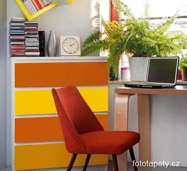 Gekkofix Samolepící tapeta jednobarevná fluorescenční, oranžová