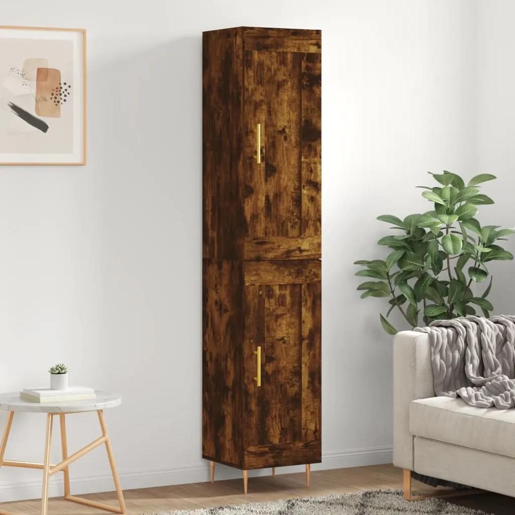 vidaXL Skříň highboard 34,5 x 34 x 180 cm kompozitní dřevo [3200442] Barva: šedá sonoma