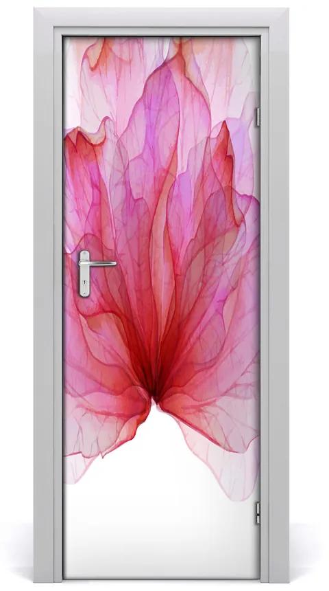 Samolepící fototapeta na dveře růžový květ 75x205 cm