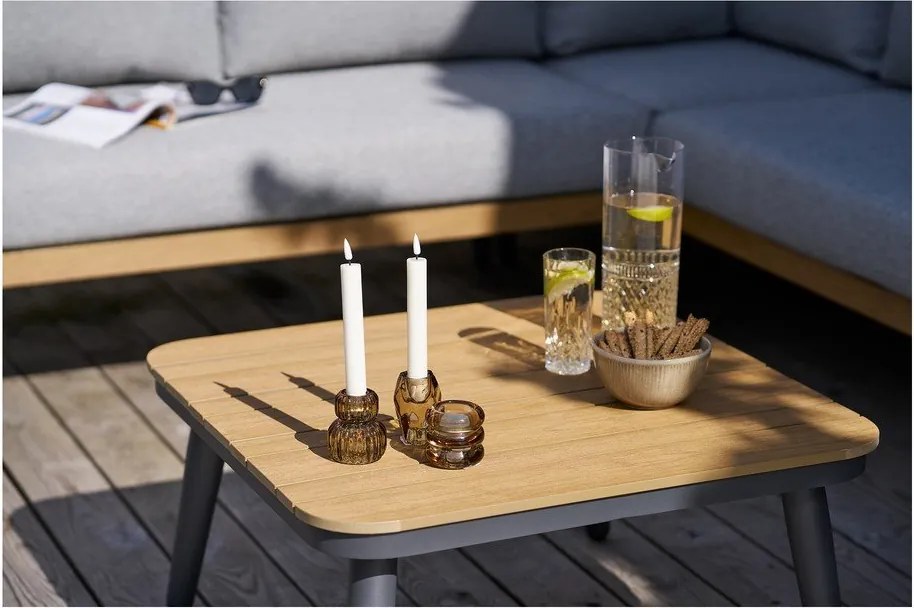 Šedý čalouněný zahradní lounge set pro 4 Comillas – House Nordic