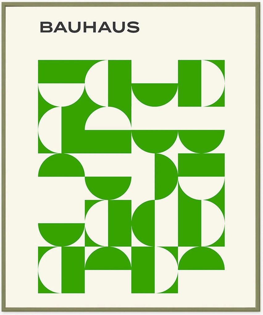 Zarámovaný digitální tisk Bauhaus Green Poster