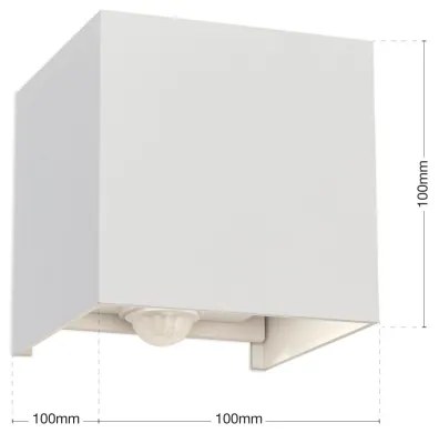 Orion AL 11-1314 - LED Venk. nást. sv. se senzorem CUBE-S LED/13W/230V IP54 bílá