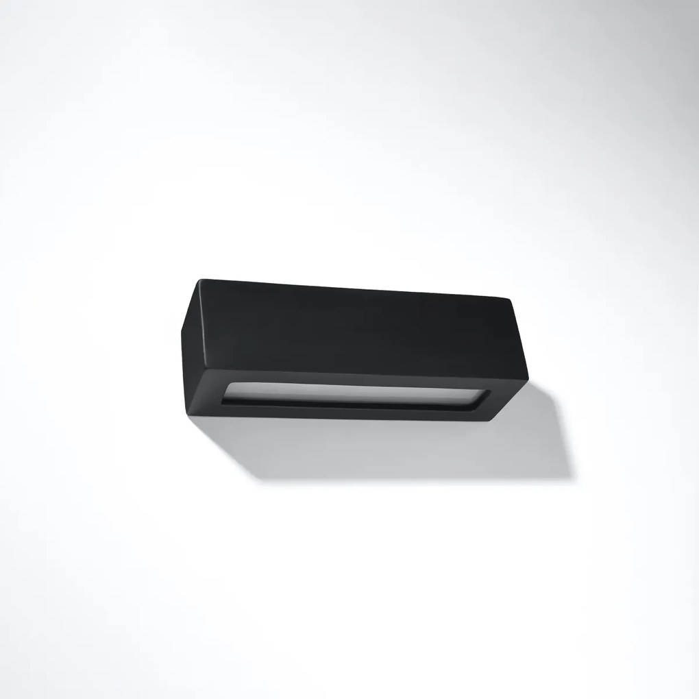 Sollux Lighting Nástěnné svítidlo keramické VEGA černé