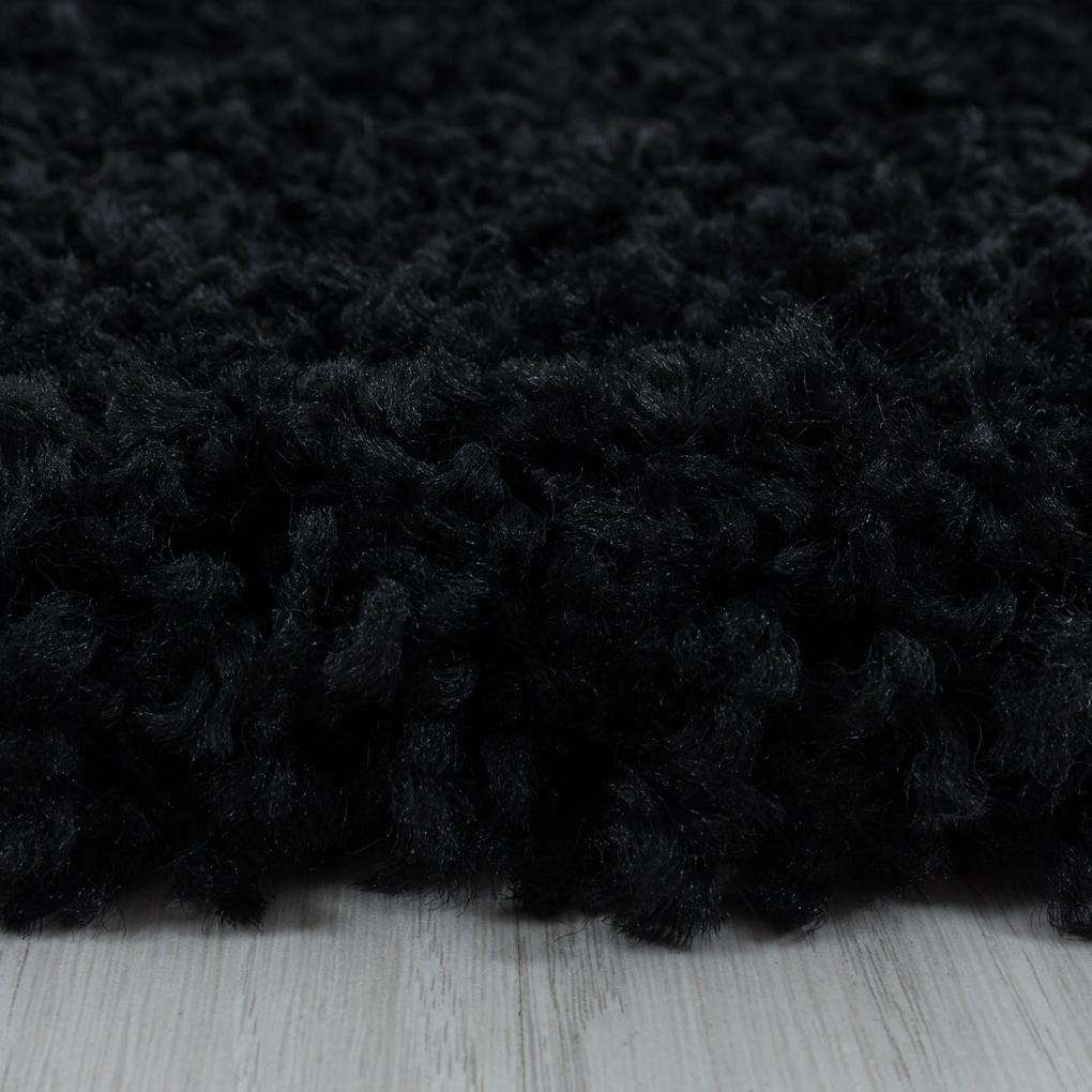 Ayyildiz Kusový koberec SYDNEY 3000, Černá Rozměr koberce: 80 x 250 cm