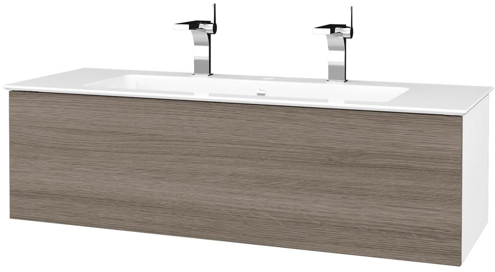 Dřevojas Koupelnová skříň VARIANTE SZZ 120 (umyvadlo Pura) Varianta: N01 Bílá lesk / M01 Bílá mat