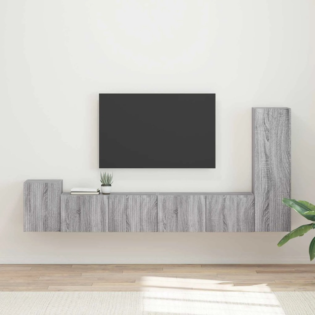 Sestava TV skříněk 3 ks Šedá Sonoma Kompozitní dřevo 3409021