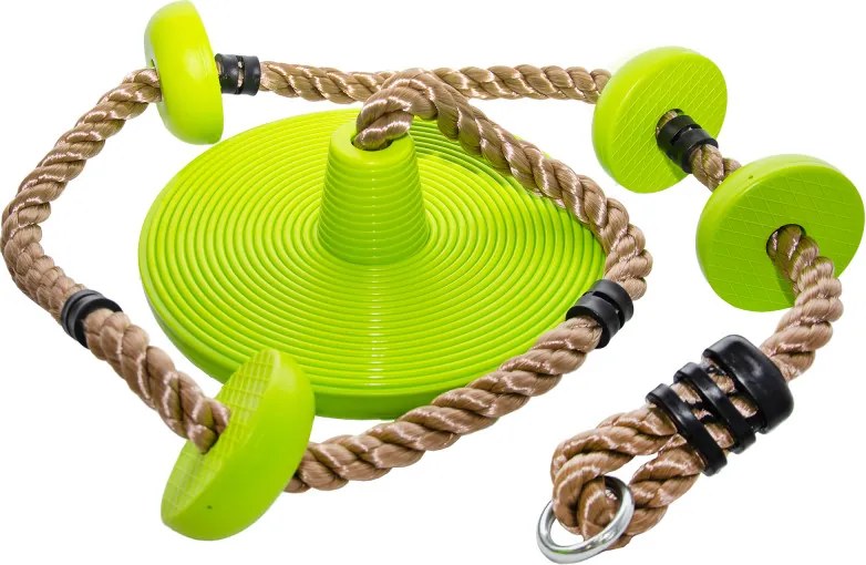 4iQ Šplhací lano se sedákem 30cm pro dětská hříště - Světle zelené