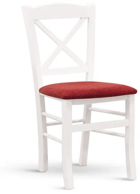 Stima Židle CLAYTON s čalouněným sedákem Odstín: Bílá, Látky: LUX bordo 15