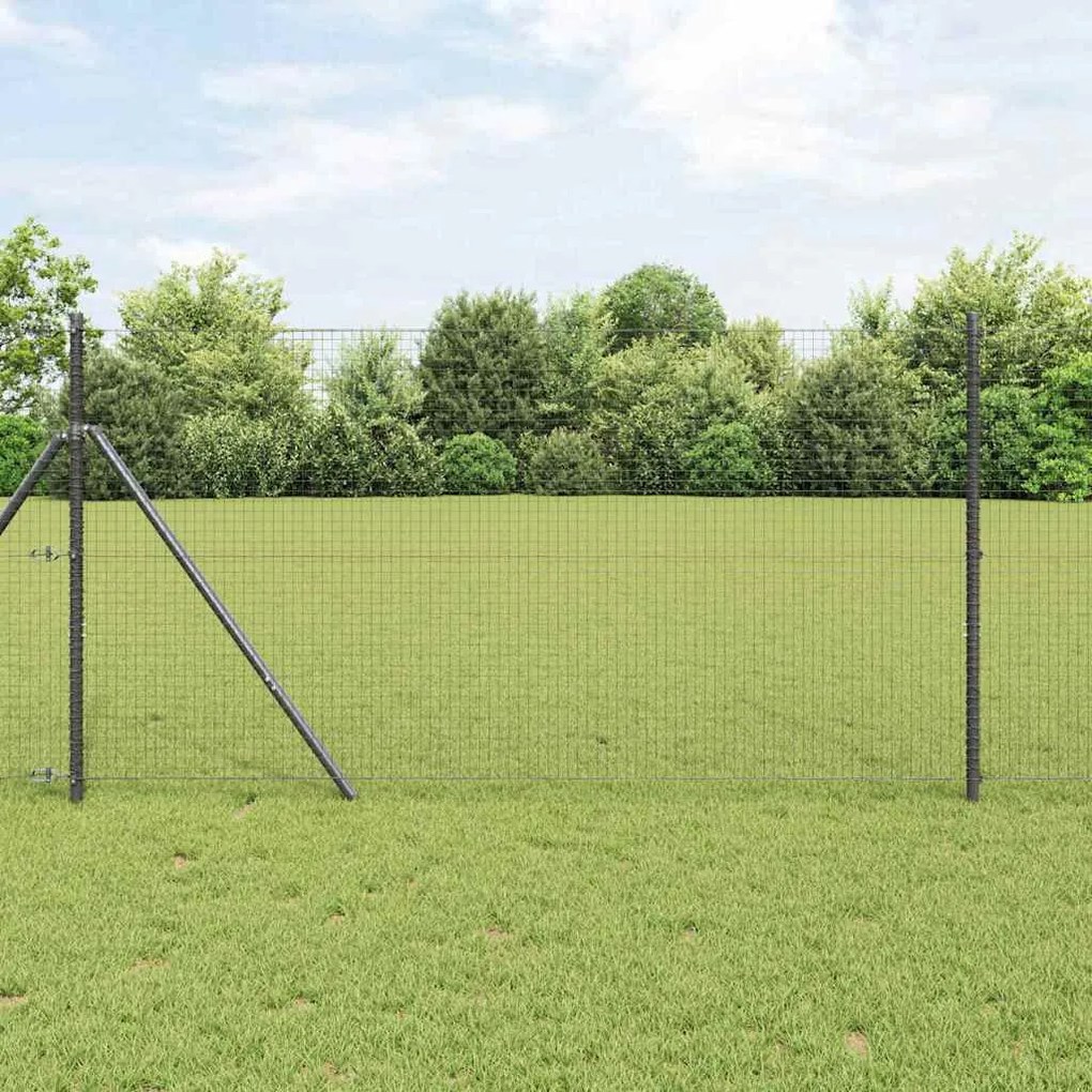 Zemní upevnění svařované drátěné ploty 25 x 1,4 m Šedá Síťovina 3351854