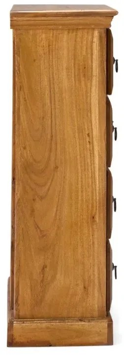 furniture-nabytek.cz - Masivní komoda Tahoma z akácie, lakovaná, přírodní – 58×25×82 cm