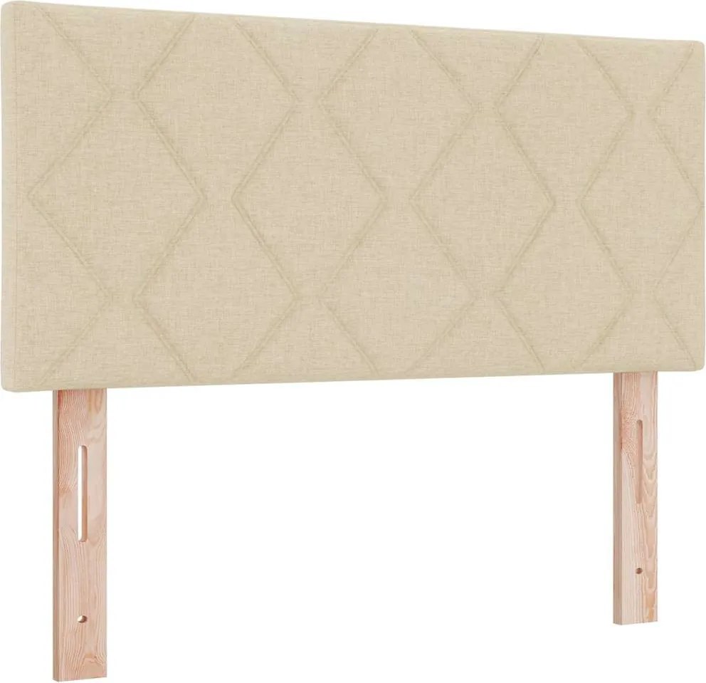 Postel s boxspringem s čelo Krémová 200 x 100 cm textil 3341347