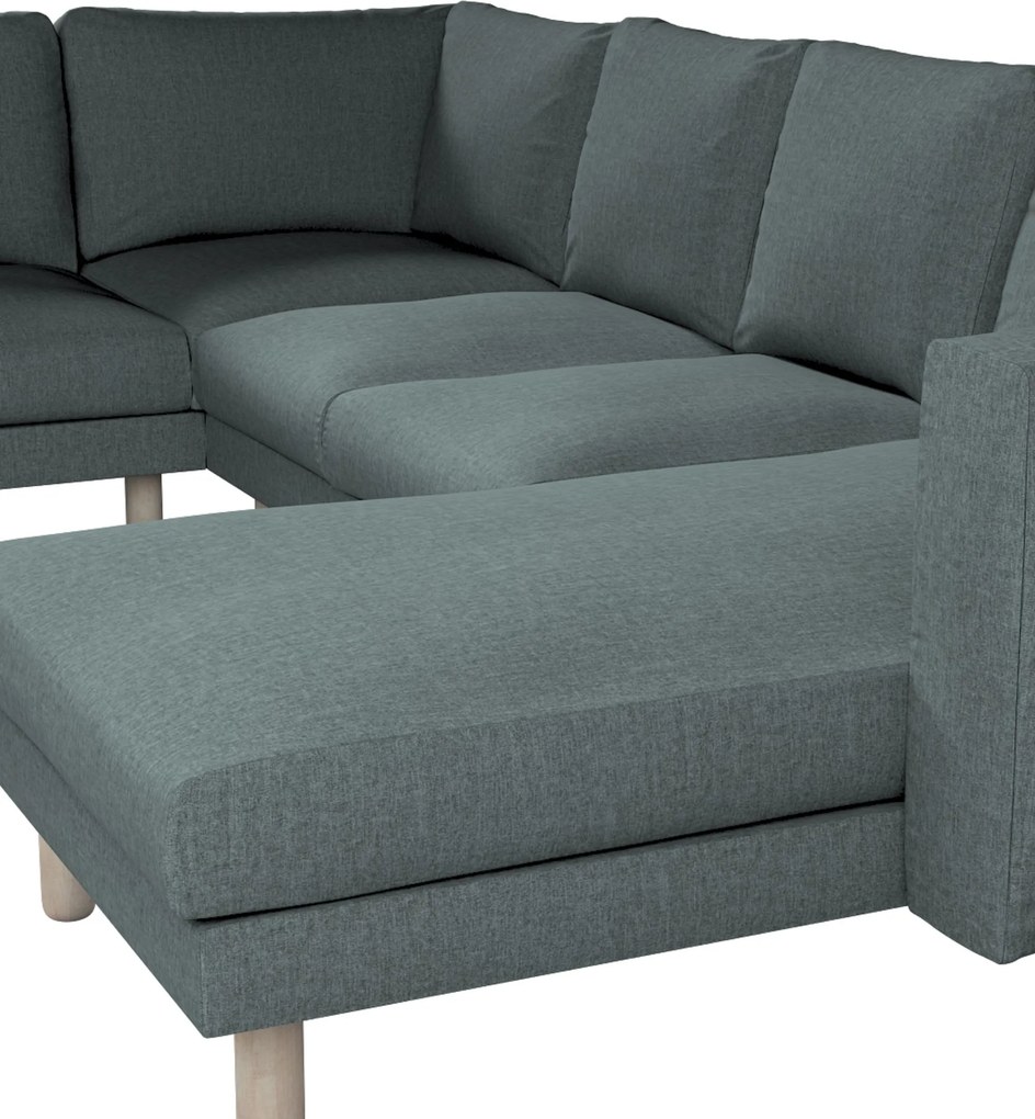 Potah na pohovku IKEA Norsborg rohová, 5-místná se šezlongem barva modrá látka pletený vzor