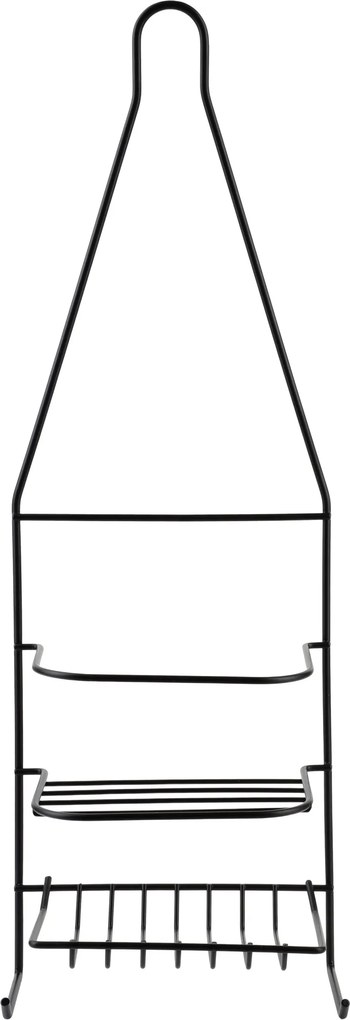 Koupelnová polička CARL BLACK 15x46 cm černá