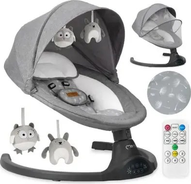 MoMi KENANI Elektrická houpačka tmavě-šedá