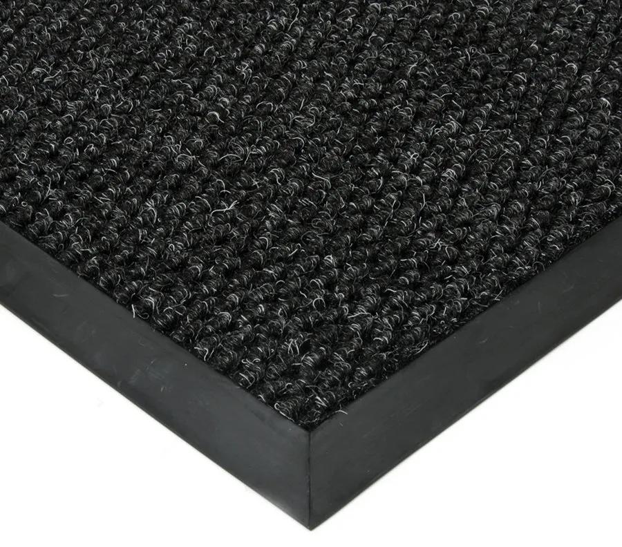 Černá textilní zátěžová vstupní čistící rohož Fiona - 110 x 160 x 1,1 cm