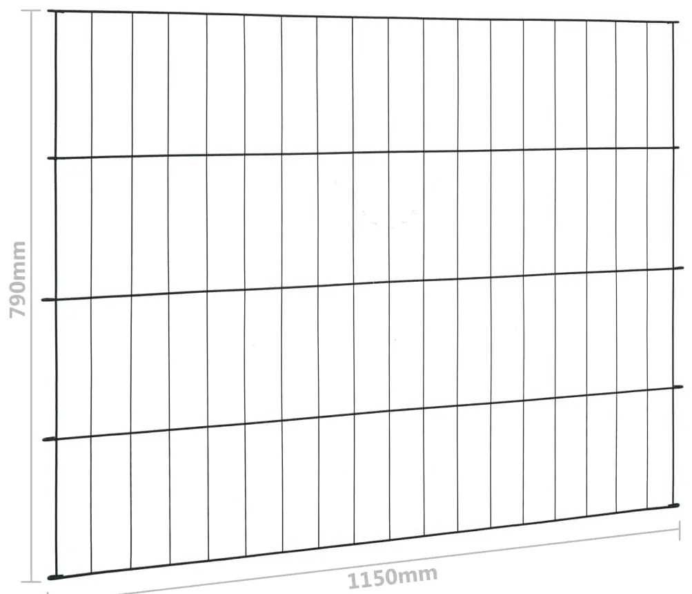 vidaXL Marketos Zahradní plot 115 x 79 cm zelený