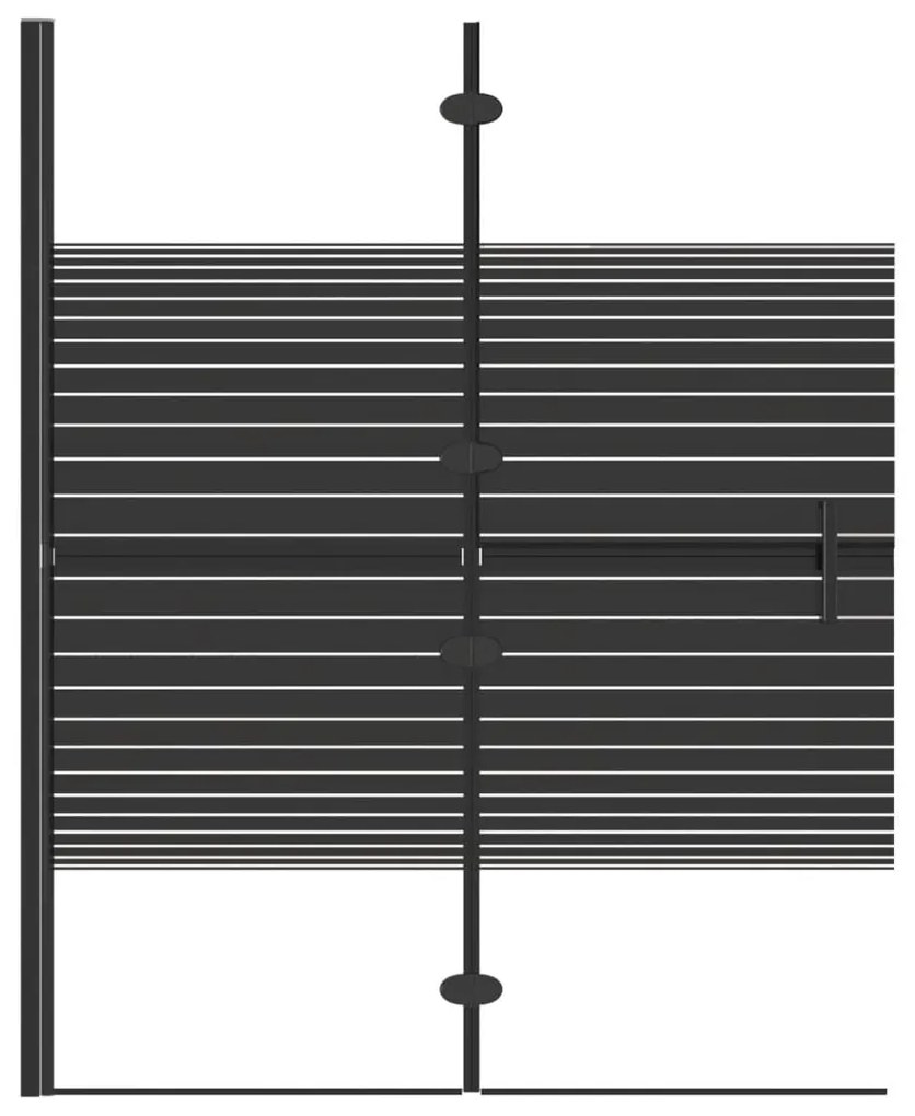 vidaXL Marketos Skládací sprchový kout ESG 100 x 140 cm černý