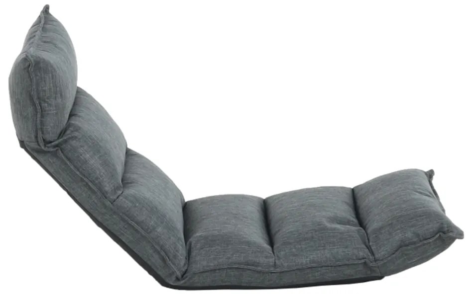 Relaxační křeslo, látka šedá, LOTA NEW