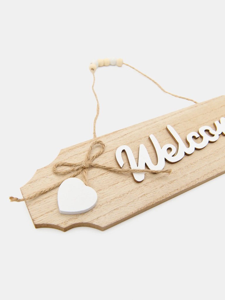 Sinsay - Závěsná dekorace na dveře s nápisem Welcome - béžová