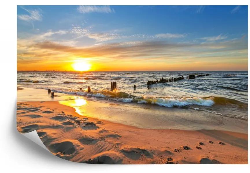 Fototapeta Pláž Západ Slunce Omyvatelný vlies 254x184