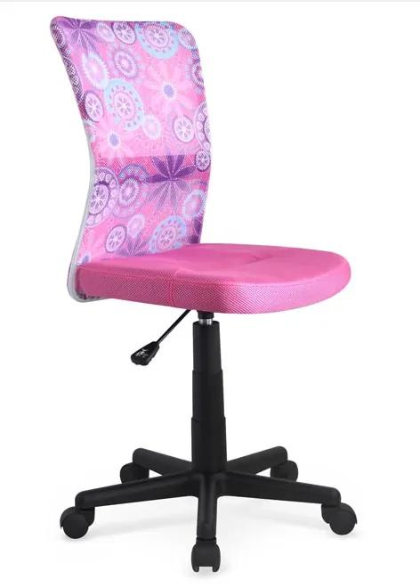 MAXMAX Dětská otočná židle DINGO růžová