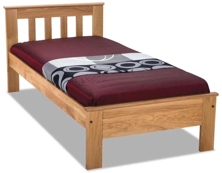 Krajča Jednolůžková postel z masivu Simona 90 x 220 cm Povrchová úprava: Černá, Druh dřeva: Borovice
