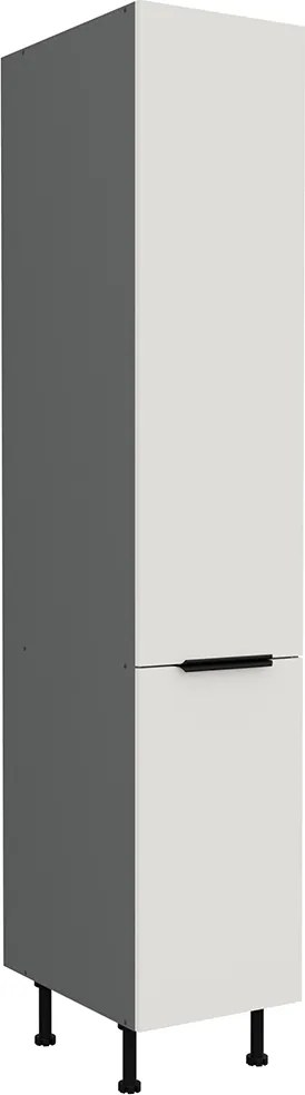 ARIA aw | vysoká skříňka 40 DK-215 2F potravinová s policemi | 40 cm | ANTI FINGERPRINT povrch | antracit/bílá
