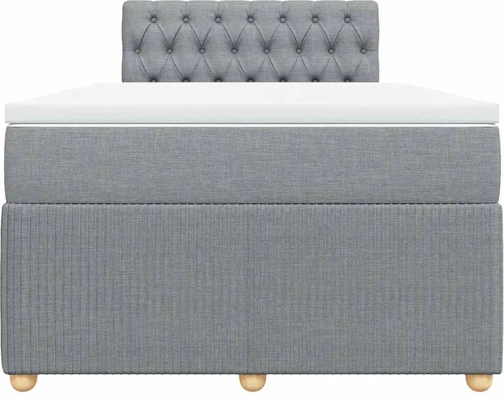 Box spring postel s matrací světle šedá 120x190 cm textil 3287402