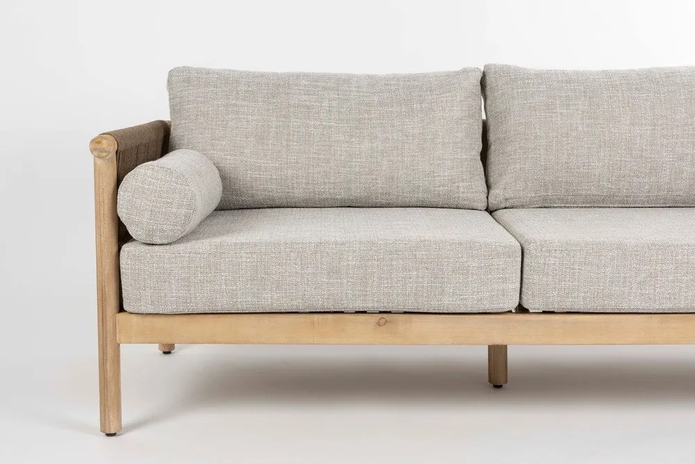 Šedobéžový čalouněný zahradní lounge set pro 3 osoby Oasis – Dutchbone