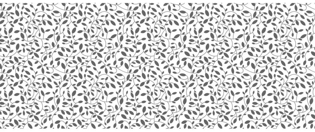 Ubrus teflonový světle šedý, vzor lístky Rozměry: 120x160, Tvar: Obdélník