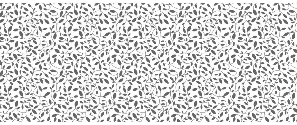 Ubrus teflonový světle šedý, vzor lístky Rozměry: 120x180, Tvar: Obdélník
