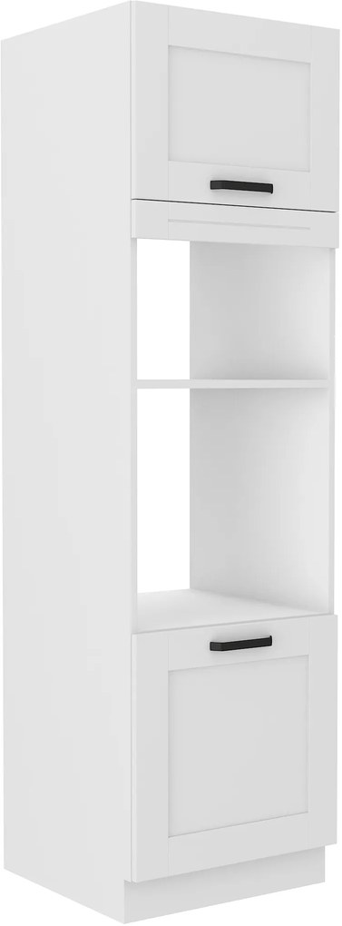 STL 60 cm skříňka vysoká 2D na mikrovlnnou a pečící vestavnou troubu LUNA Barevné provedení LUNA: Bílá / Prachově šedá