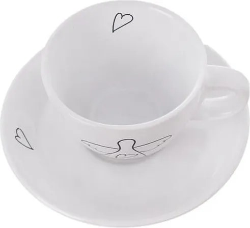 Sada hrnečků s podšálkem ANDĚL 90 ml 2 ks